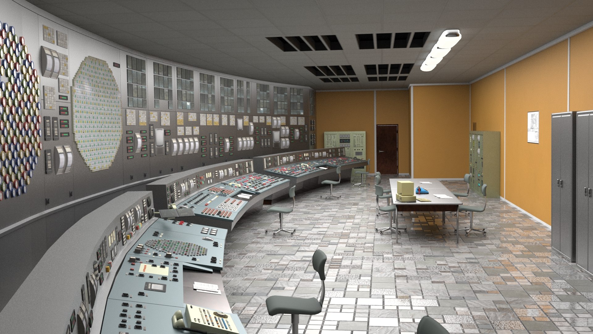 3D Controle Room Chernobyl - TurboSquid 2297616