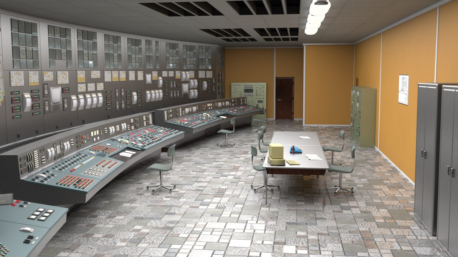 3D Controle Room Chernobyl - TurboSquid 2297616