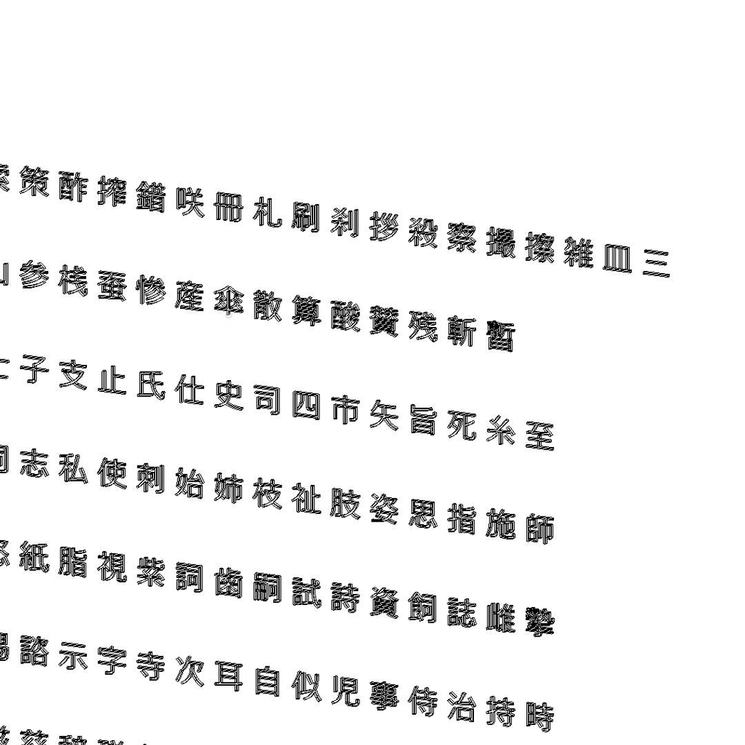 3D Chinese Meiryo Font Set8 - TurboSquid 1168766