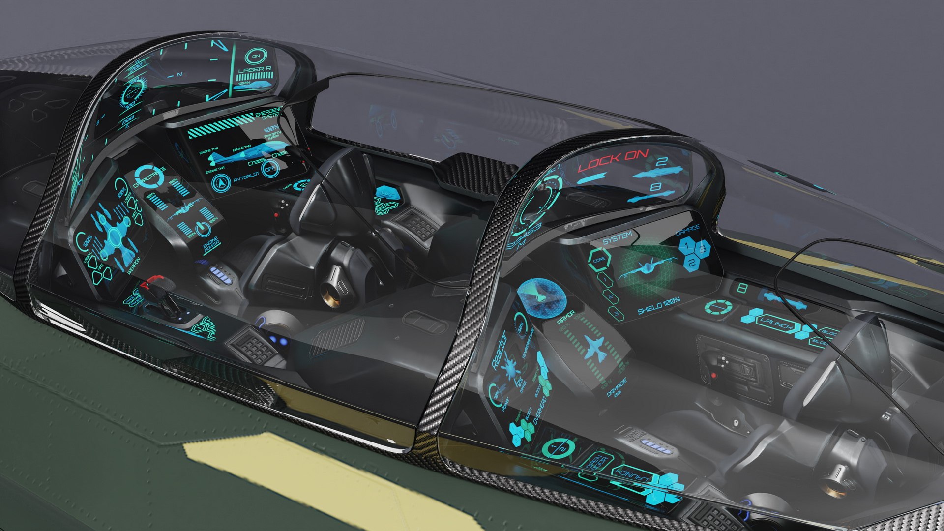 Sci Fi Green Military Fighter Jet 3D Model - TurboSquid 2299975