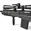3d M14 Sopmod Rifle Battle Model