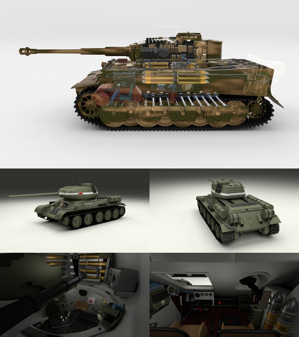 Pack Tiger Late Interior 3D Model - TurboSquid 1326029