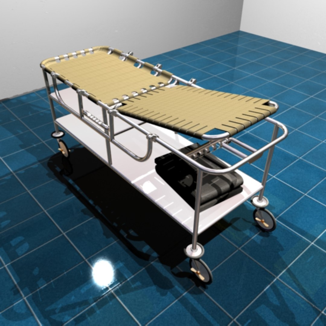 Hospital Gurney 3d Model
