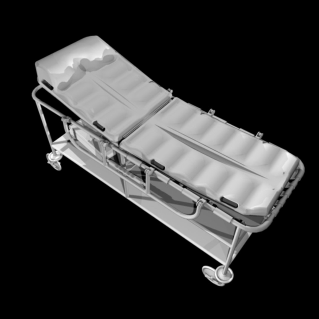 Hospital Gurney 3d Model