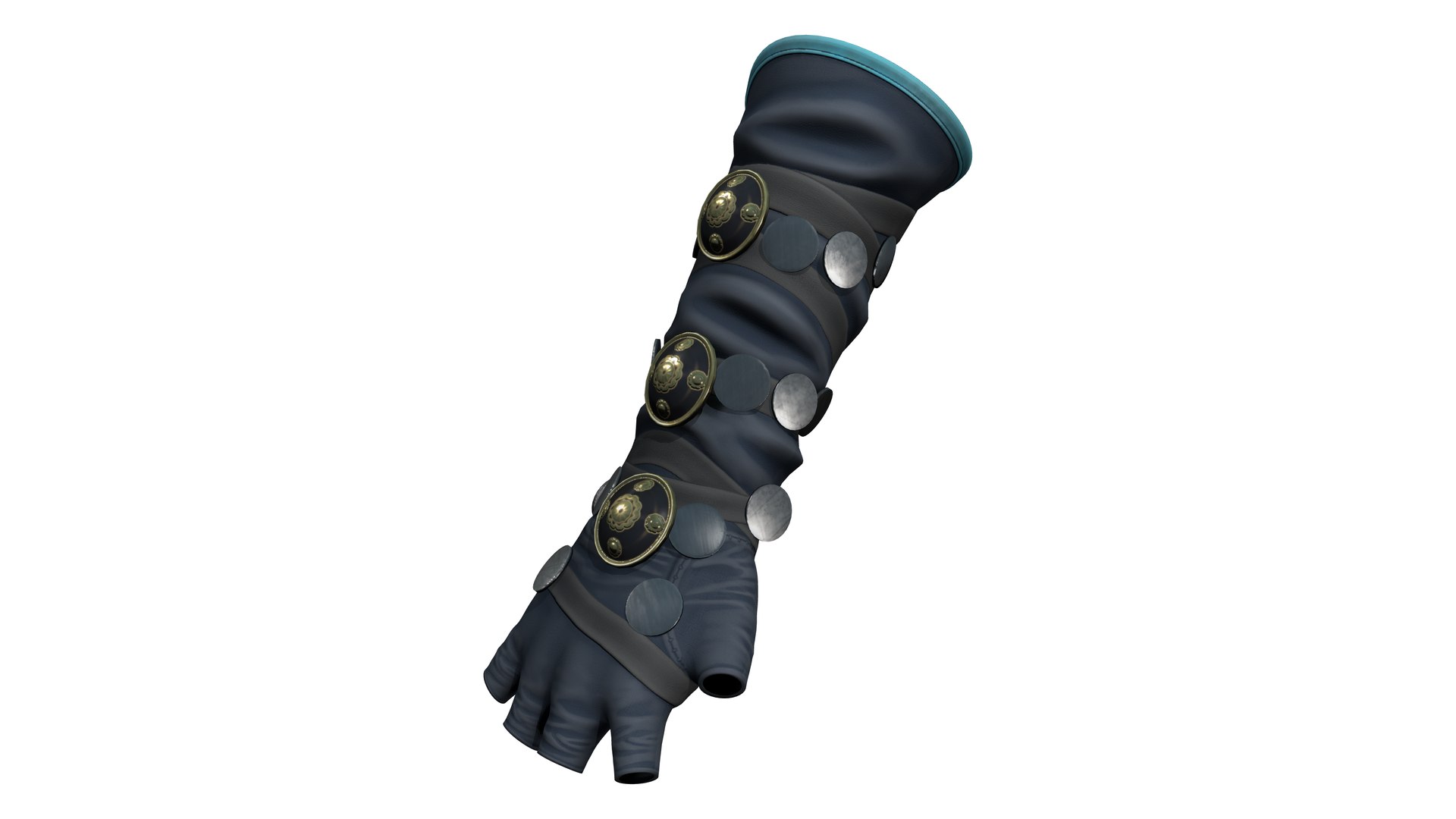 3D Fingerless Warrior Lower Arm Guard Long Gloves - TurboSquid 2074387