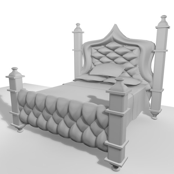 3d model double bed