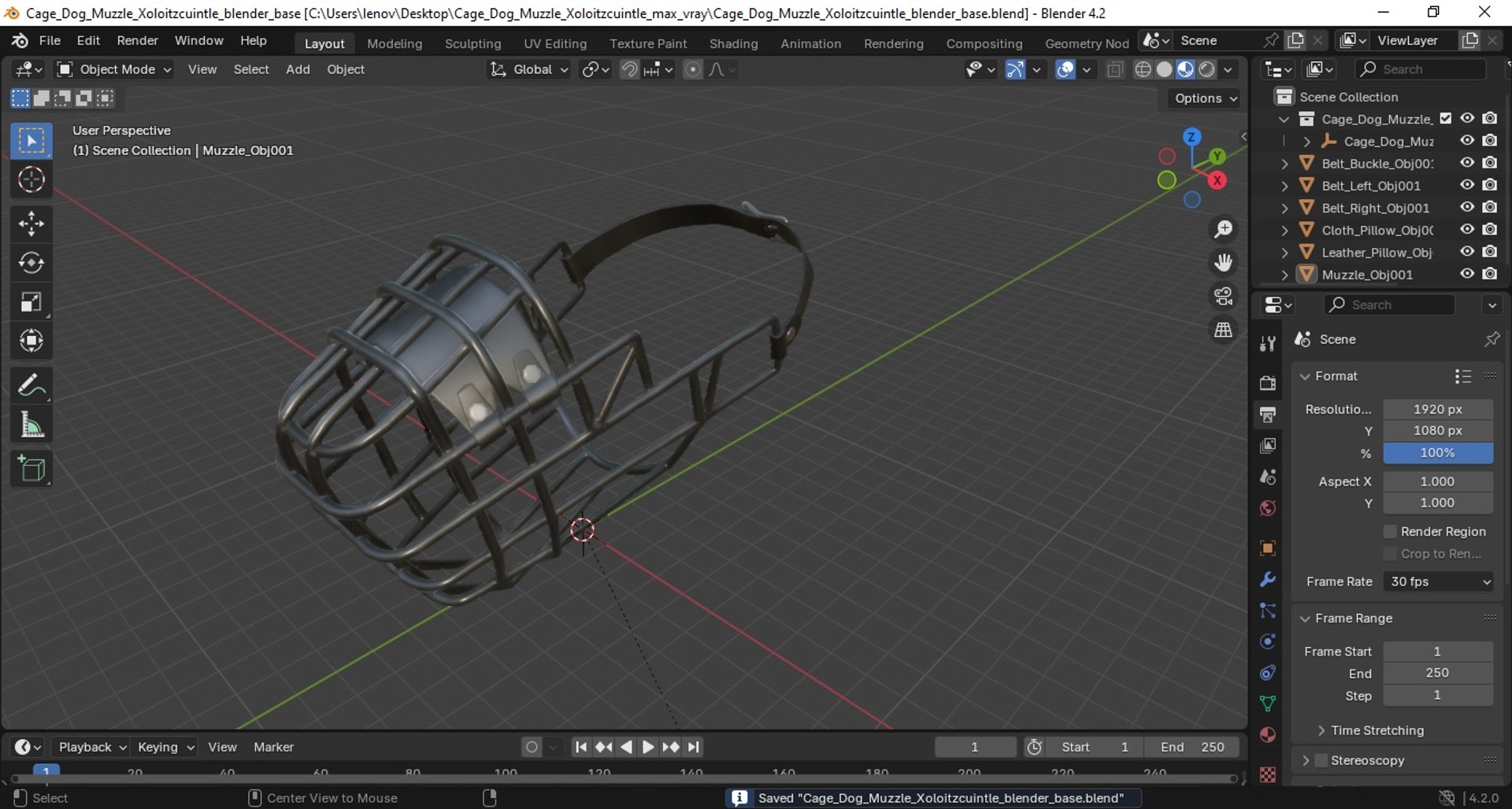 Cage Dog Muzzle Xoloitzcuintle 3D - TurboSquid 2284119