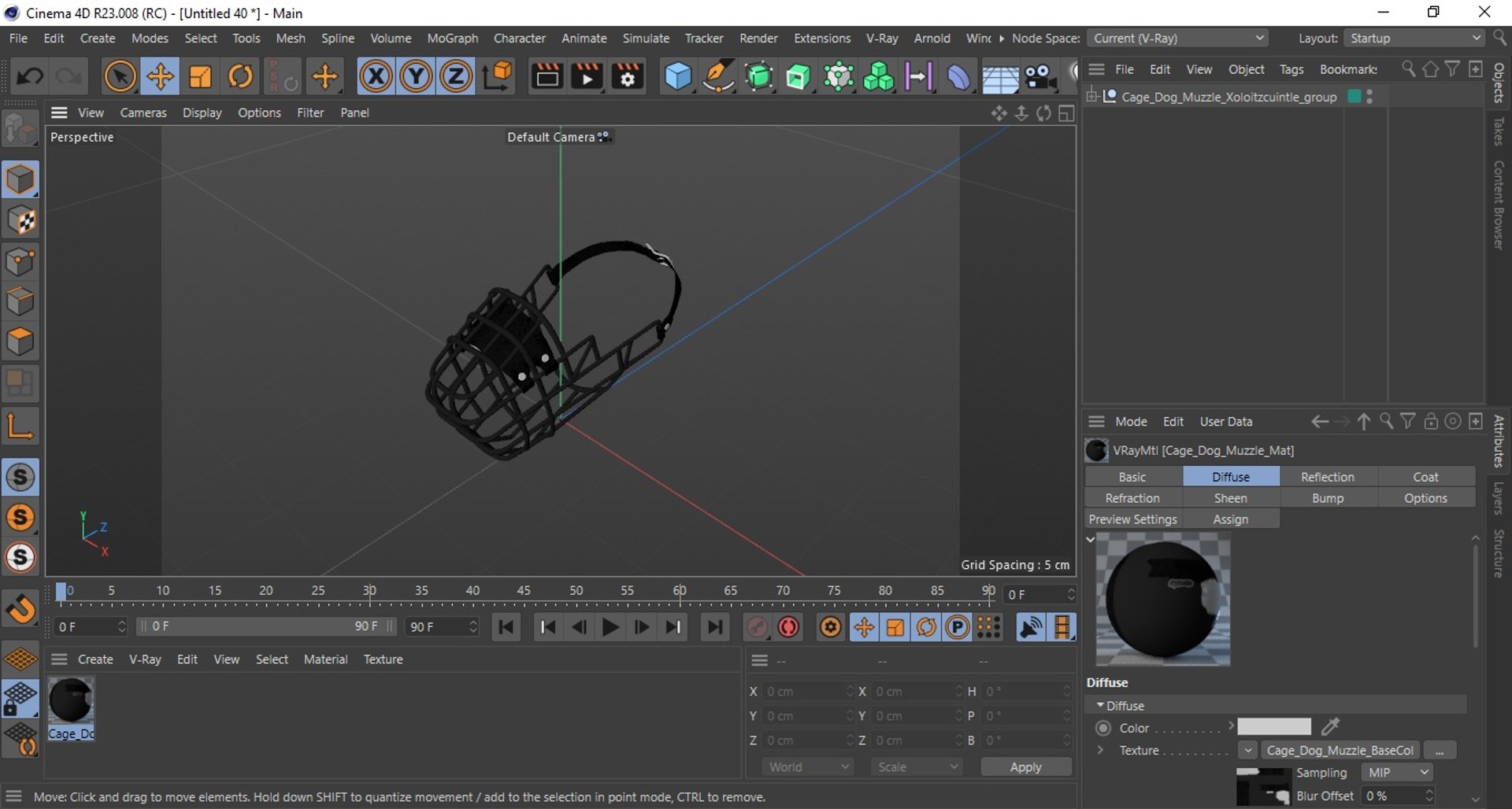 Cage Dog Muzzle Xoloitzcuintle 3D - TurboSquid 2284119