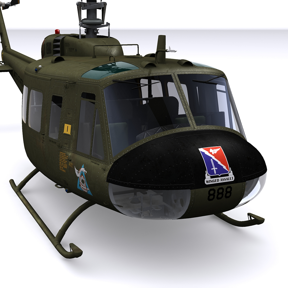 Uh-1 iroquois huey model - TurboSquid 1196366