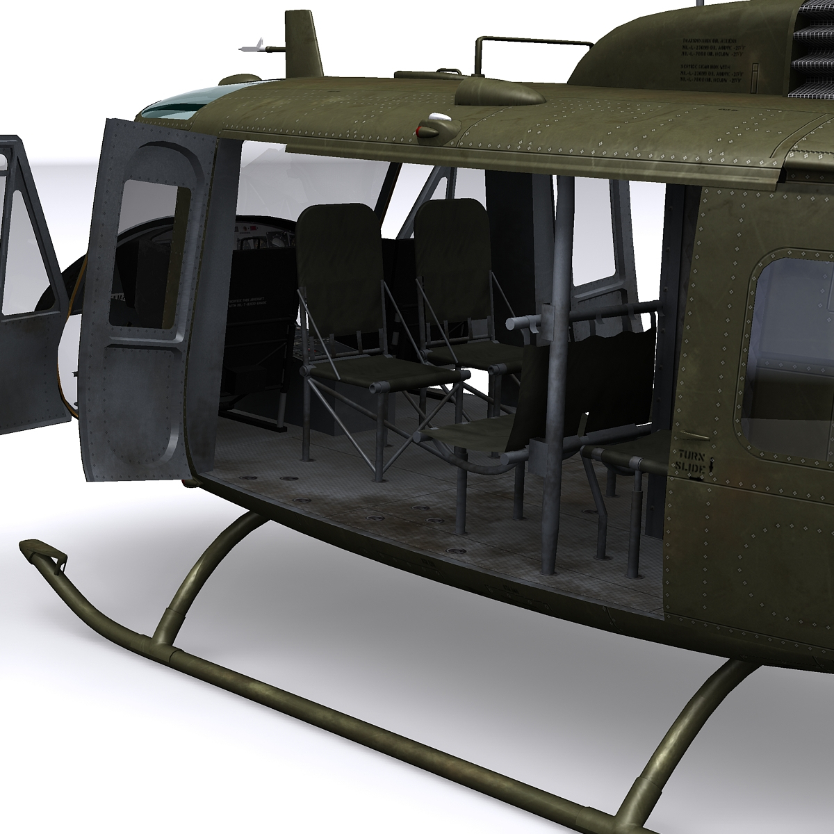 Uh-1 iroquois huey model - TurboSquid 1196366
