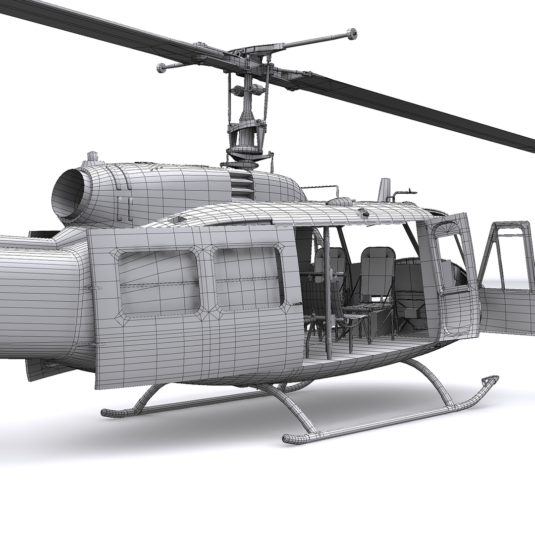 Uh-1 iroquois huey model - TurboSquid 1196366