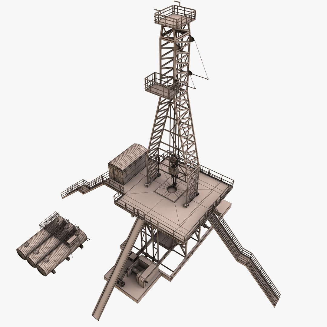 Drilling Rig 3D Model - TurboSquid 1463525
