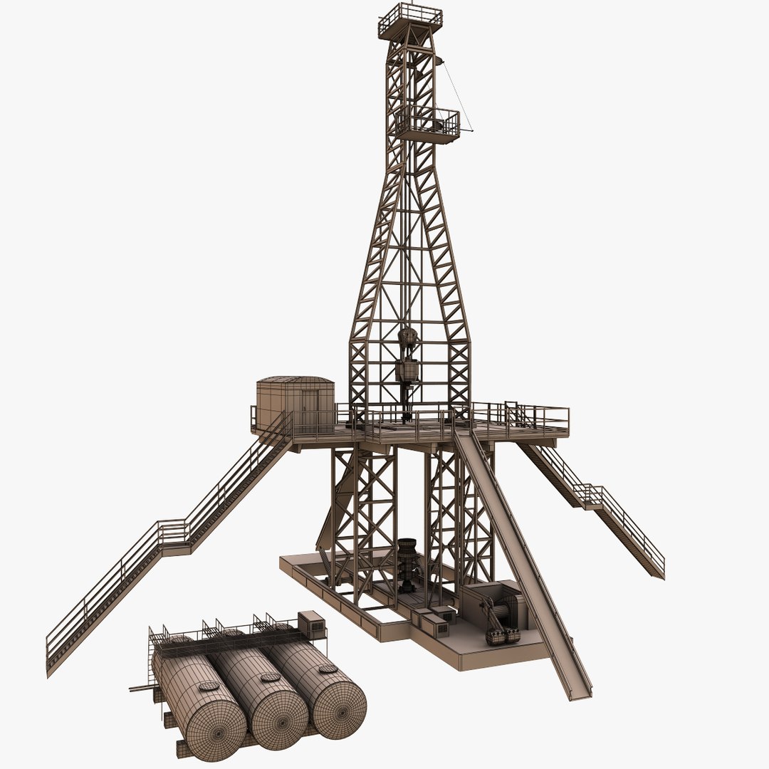 Drilling Rig 3D Model - TurboSquid 1463525