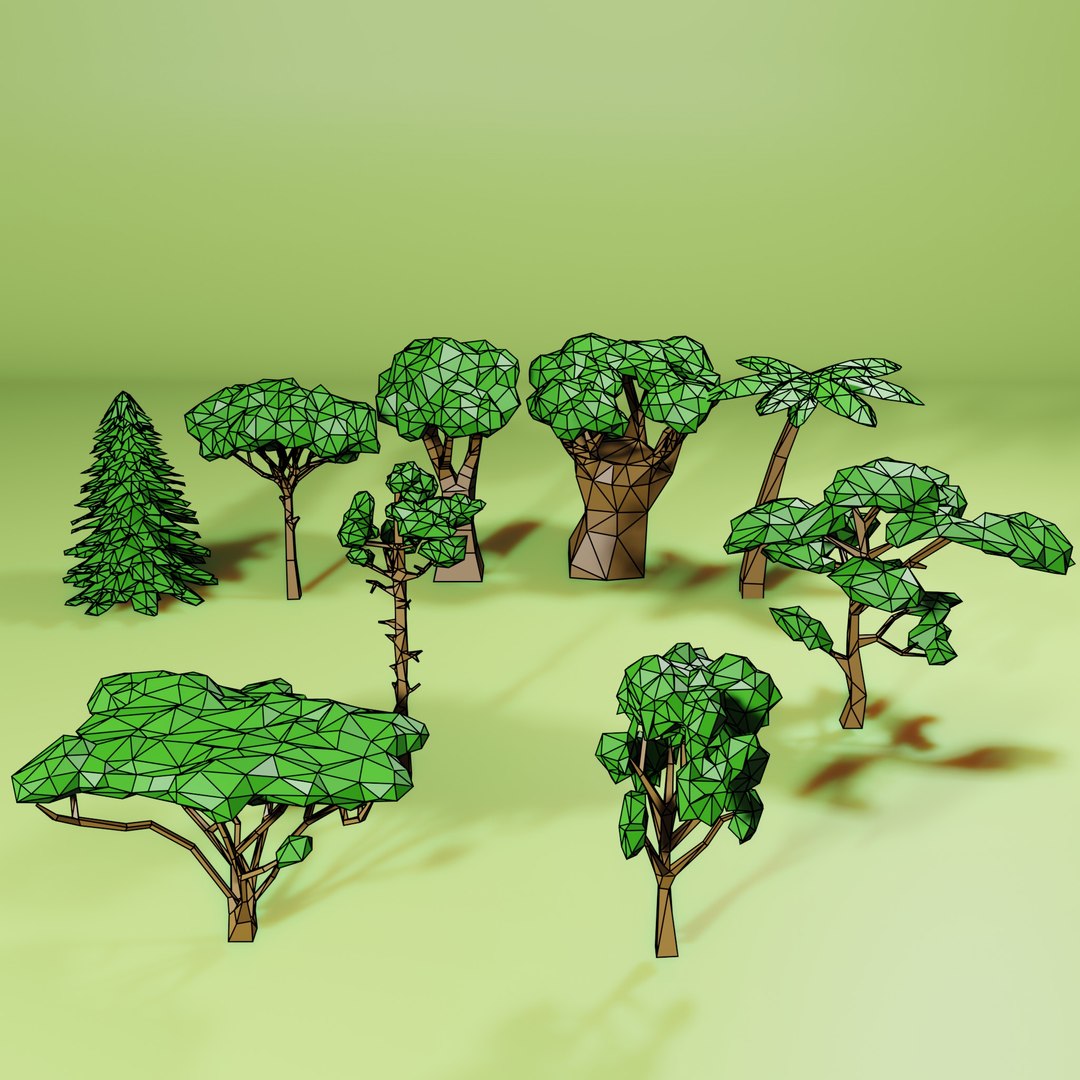 3D Loypoly Tree Pack model - TurboSquid 1773481