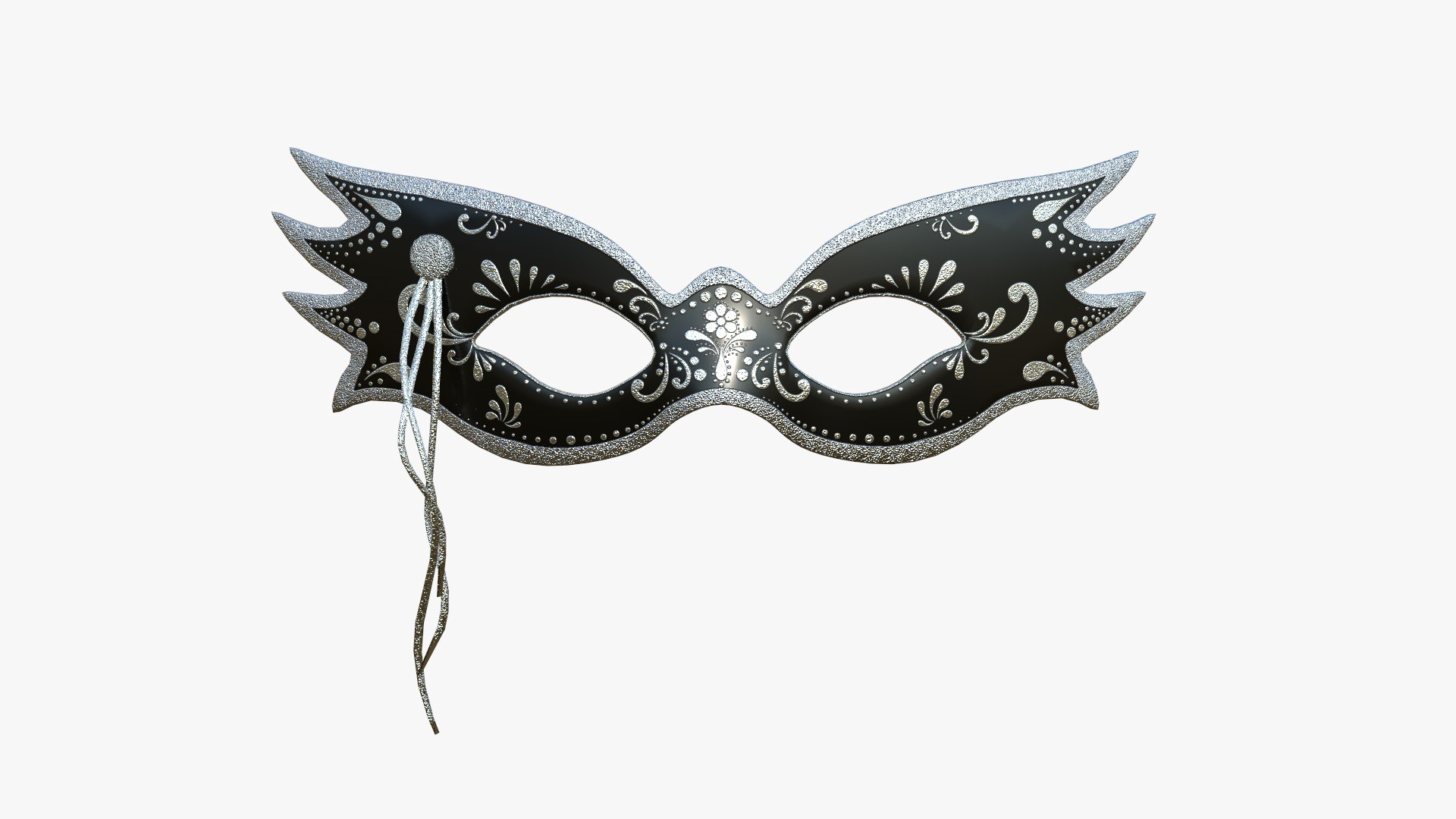 3D Carnival Mask B01 Black Silver - Costume Character Design ...