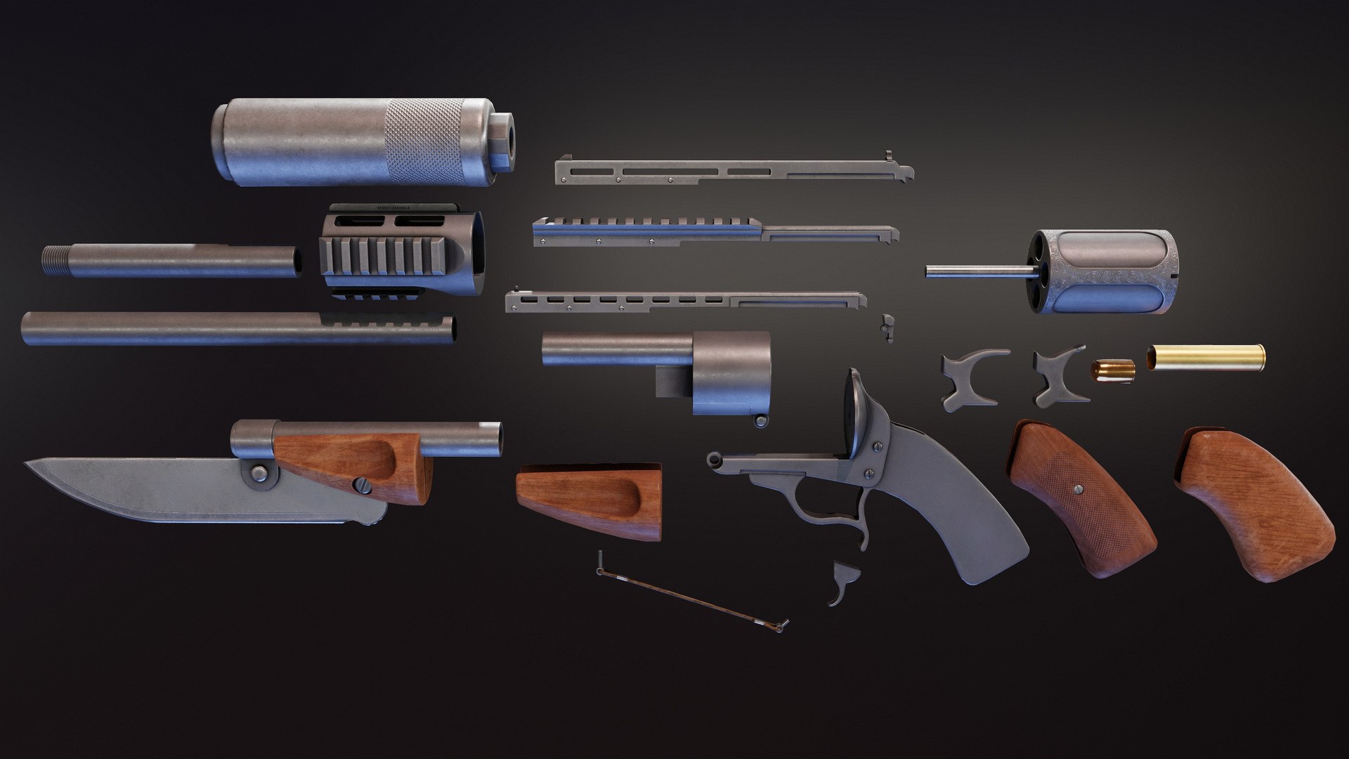 3D Ghoul Revolver - TurboSquid 2240329