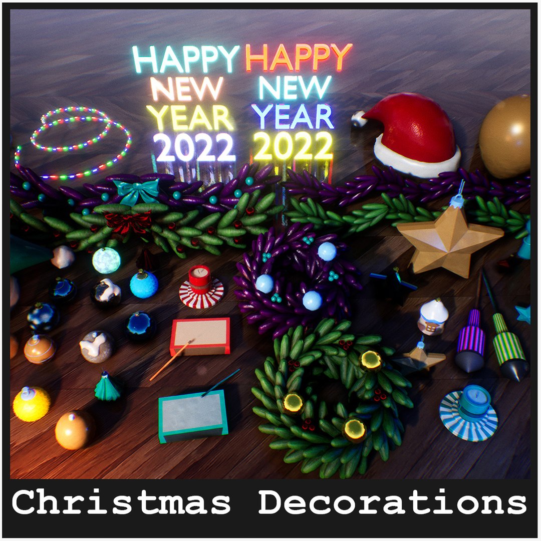 Christmas Decorations 25 Variations 3D Model - TurboSquid 1983593