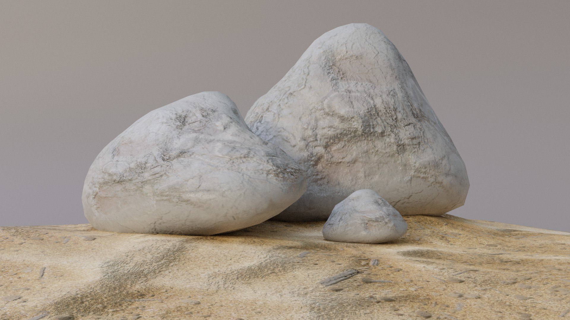 Rocks And Sand 3D Model - TurboSquid 2064912