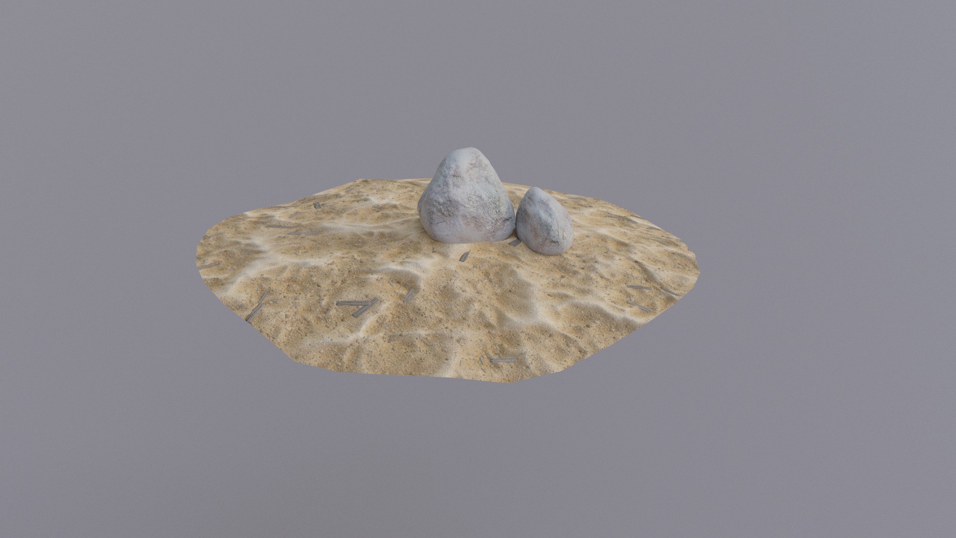 Rocks And Sand 3D Model - TurboSquid 2064912