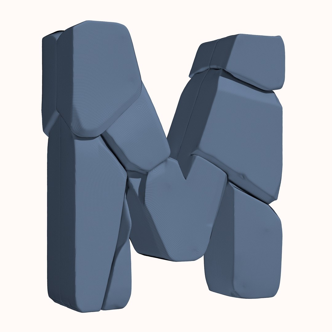 Cracked Stone Letter M 3D - TurboSquid 2386159