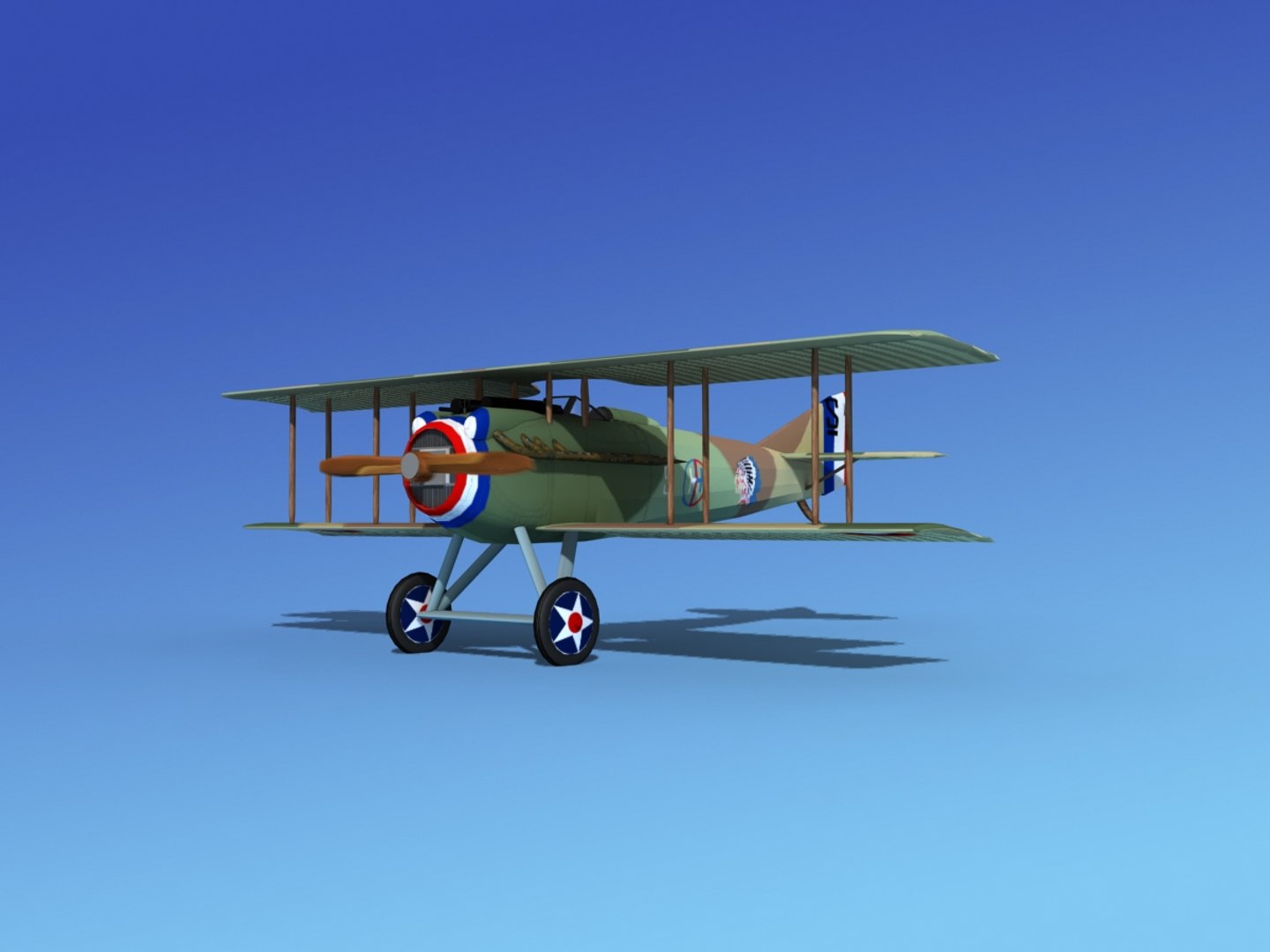 3d spad vii s fighter aircraft