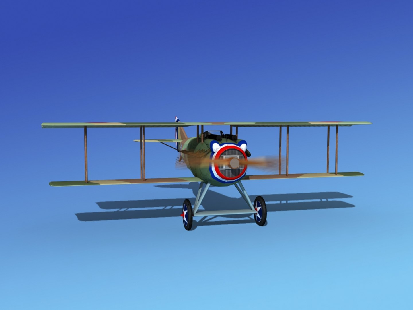 3d spad vii s fighter aircraft