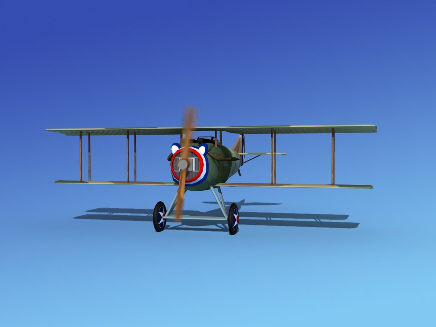 3d spad vii s fighter aircraft