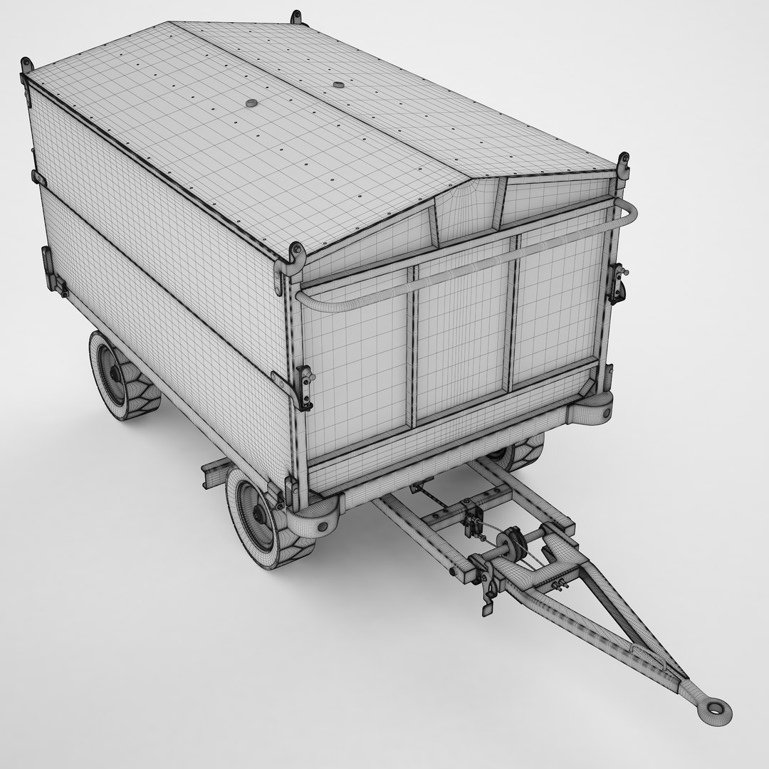 Airport Trailer 08 3D Model - TurboSquid 2236127