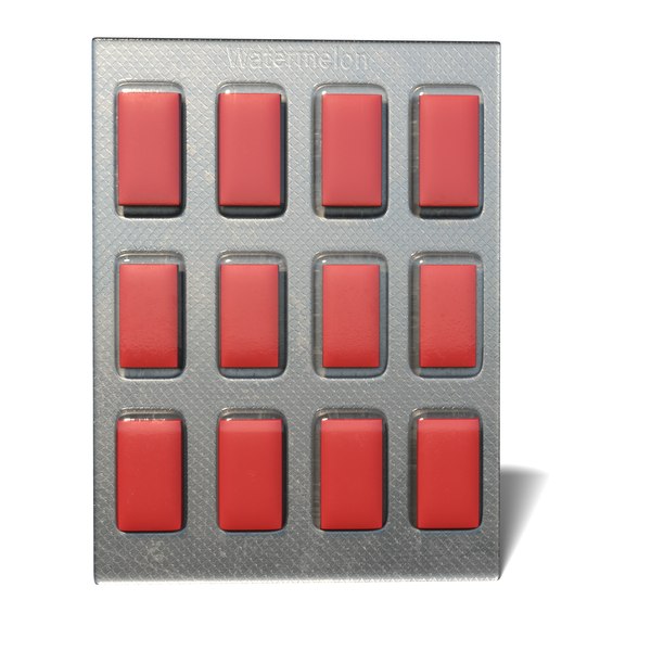 modelo 3d Watermelon Chewing Gum Pack - TurboSquid 2089022