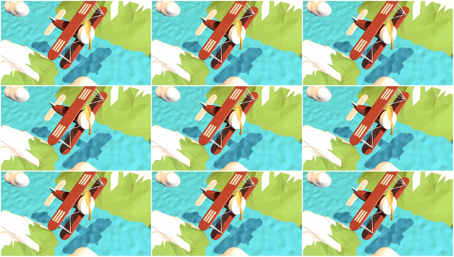 3D Glider cartoon plane cartoon plane biplane cartoon plane cute little ...