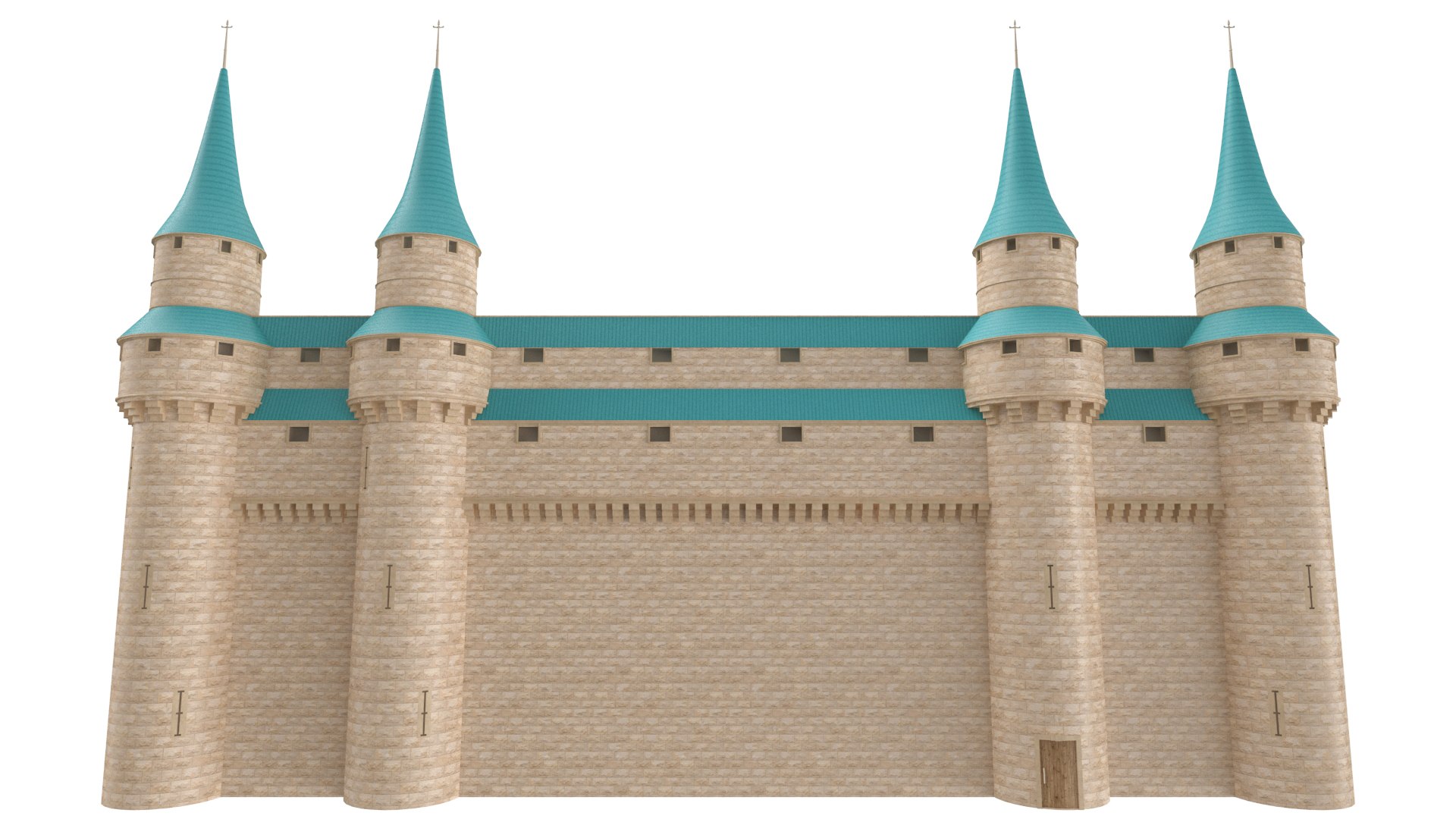Castle Wall 3D Model - TurboSquid 1460013