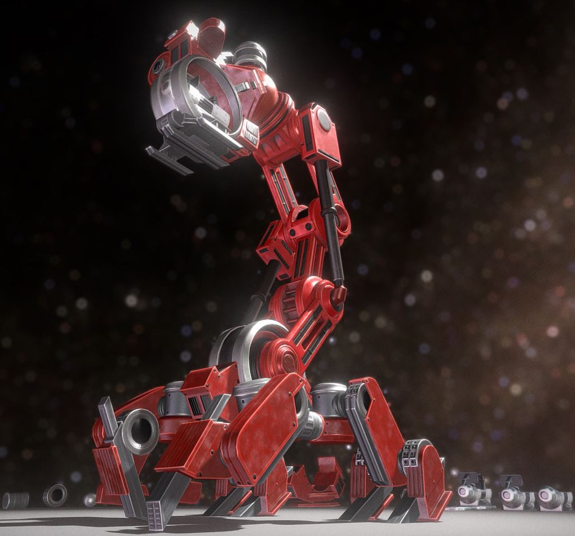 3ds Walking Mech Neck Red