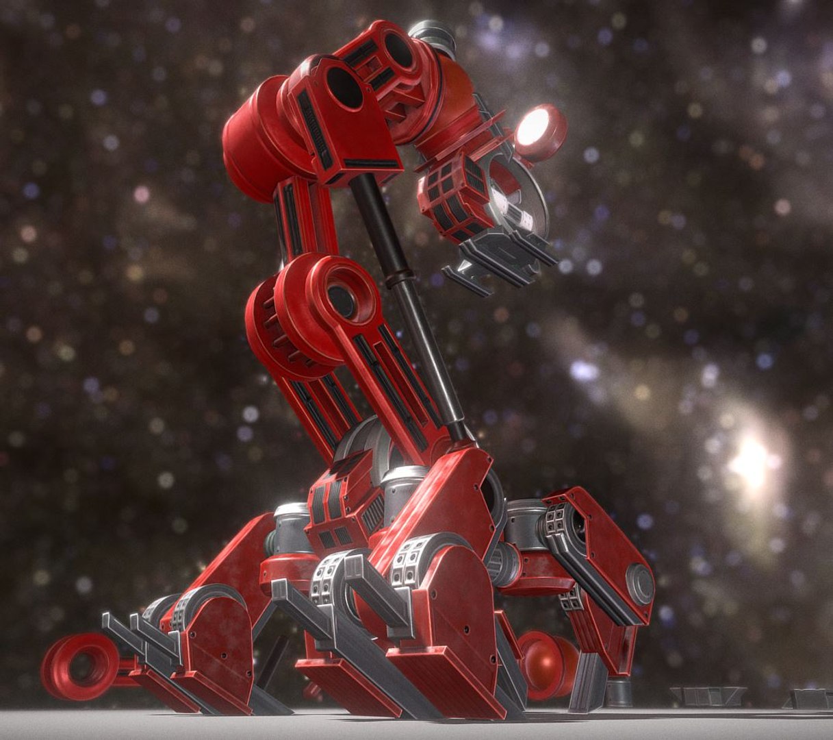 3ds Walking Mech Neck Red