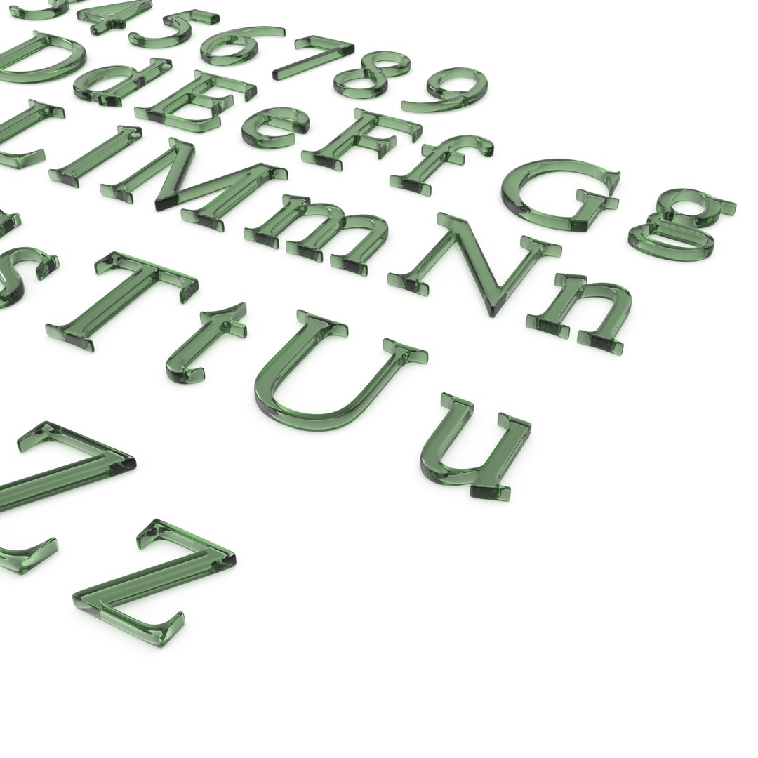 Alphabet Glass 4 3D - TurboSquid 2136881