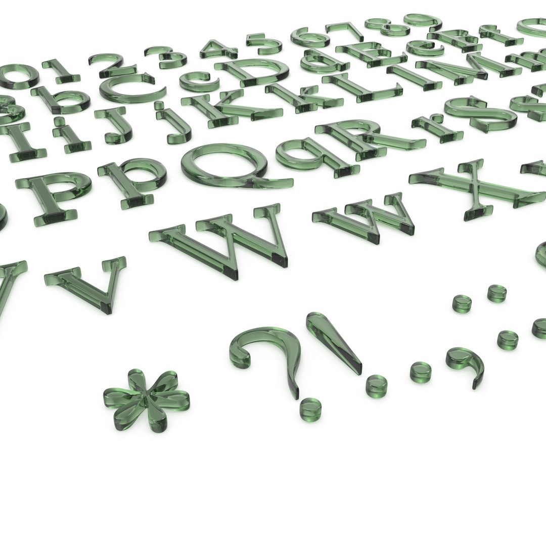Alphabet Glass 4 3D - TurboSquid 2136881