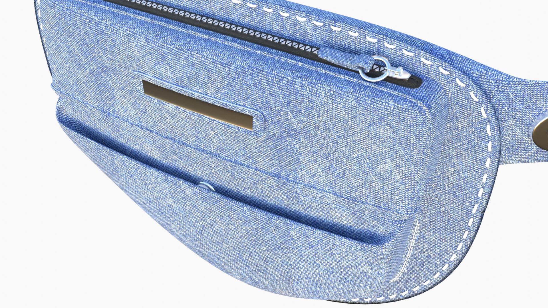 Blue Denim Waist Bag 3D Model - TurboSquid 2212100