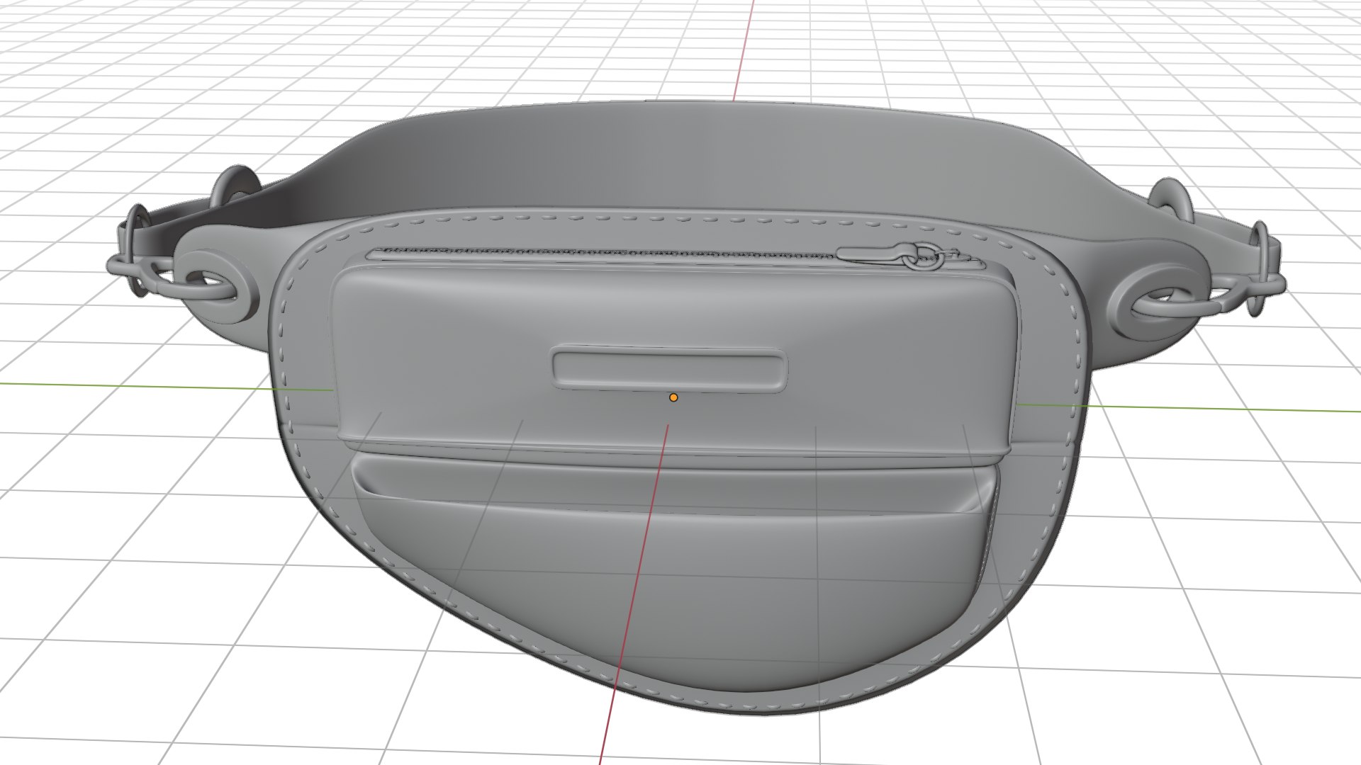 Blue Denim Waist Bag 3D Model - TurboSquid 2212100
