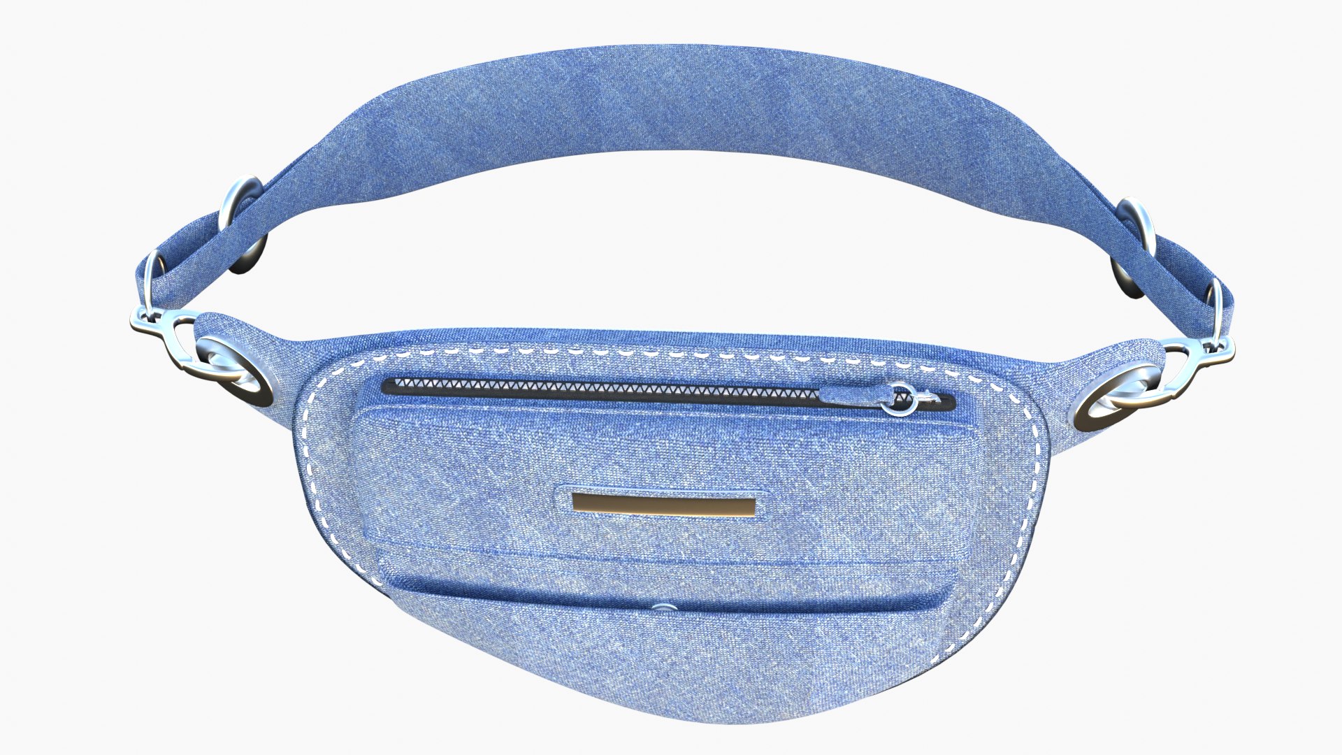 Blue Denim Waist Bag 3D Model - TurboSquid 2212100