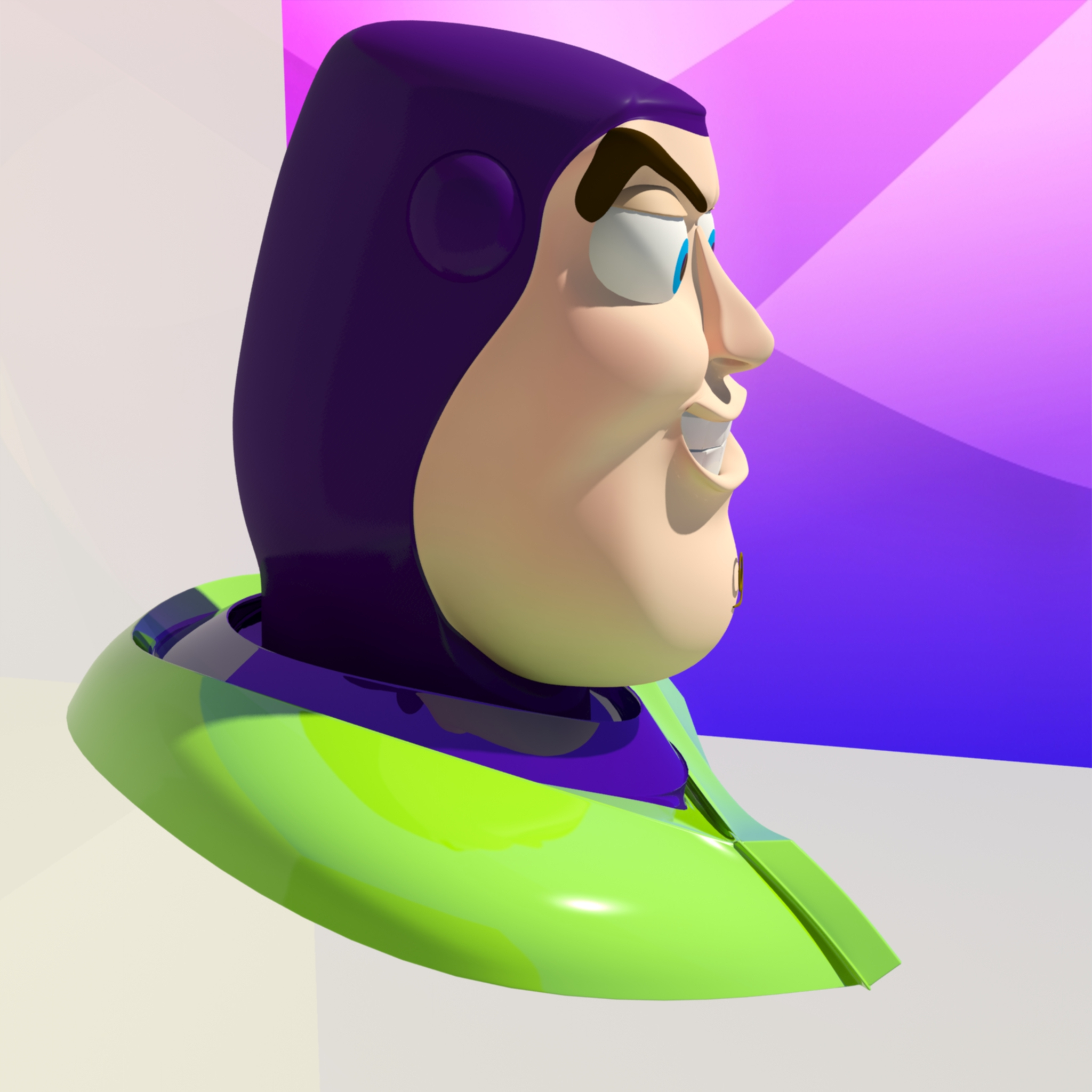 buzz head turbosmooth 3d model