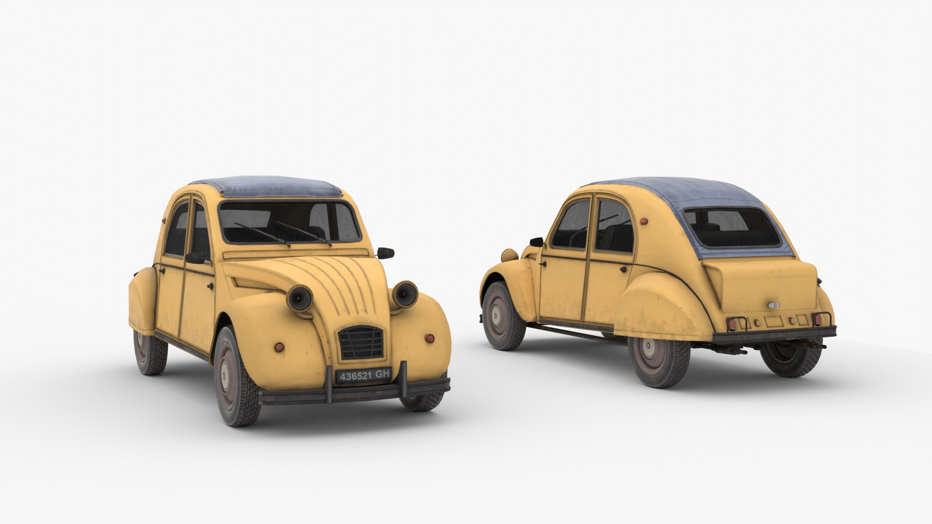 3D Citroen 2CV Model - TurboSquid 2407207