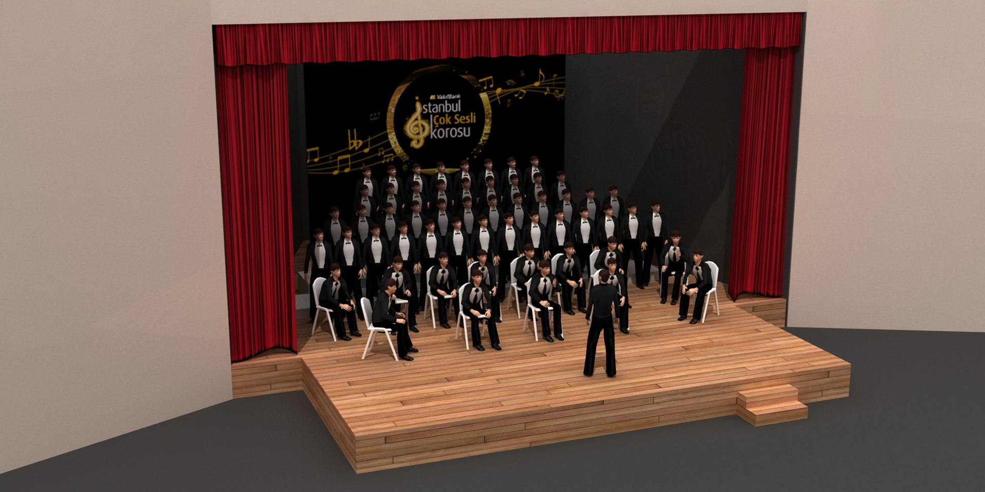 3D Theatrical Orchestra Stage - TurboSquid 1581786