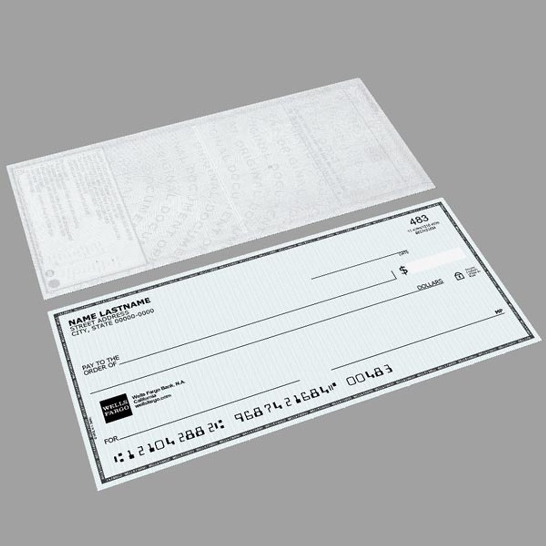 personal check 3d model
