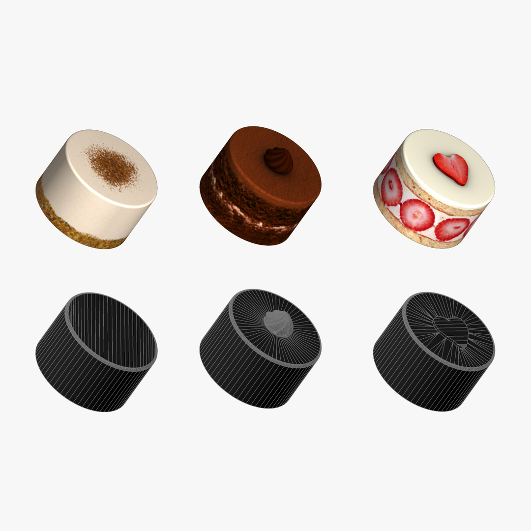 3d Model Mini Cakes