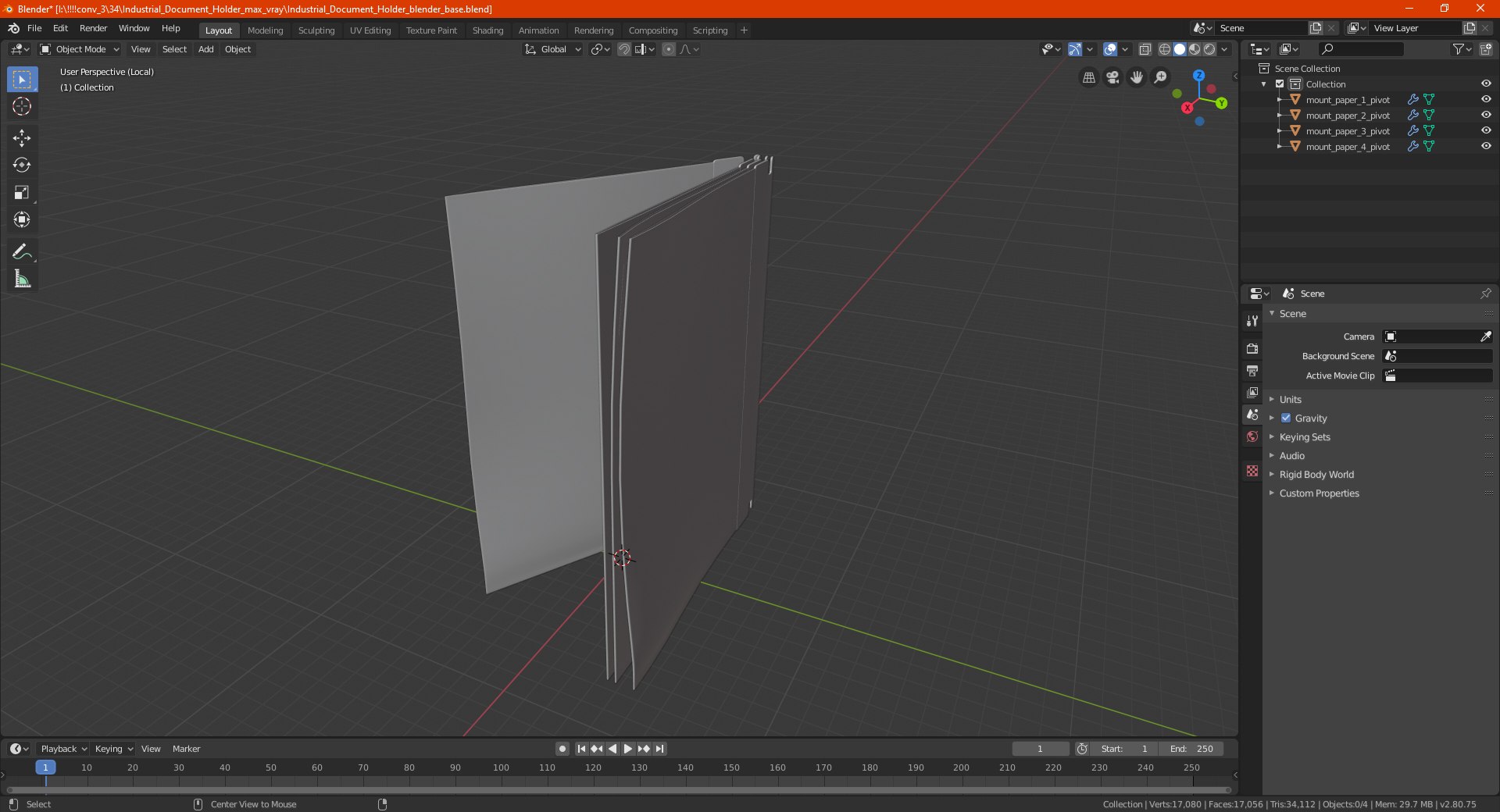 3D Industrial Document Holder model - TurboSquid 1827511