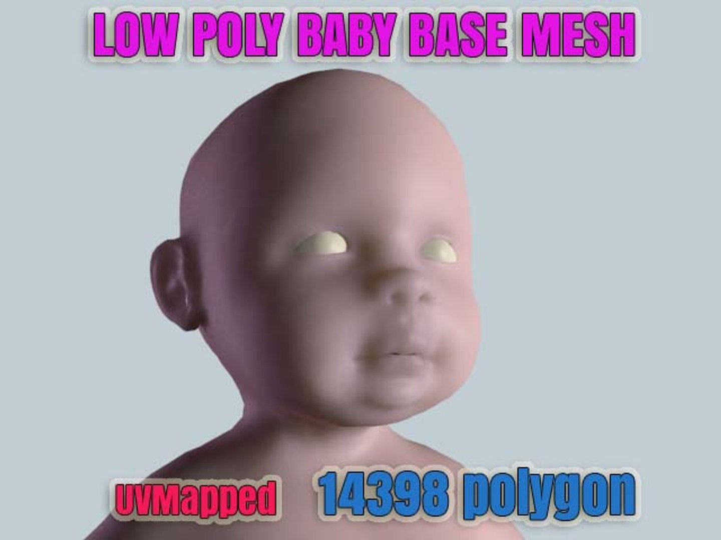 3d Max Little Baby Girl Base Mesh