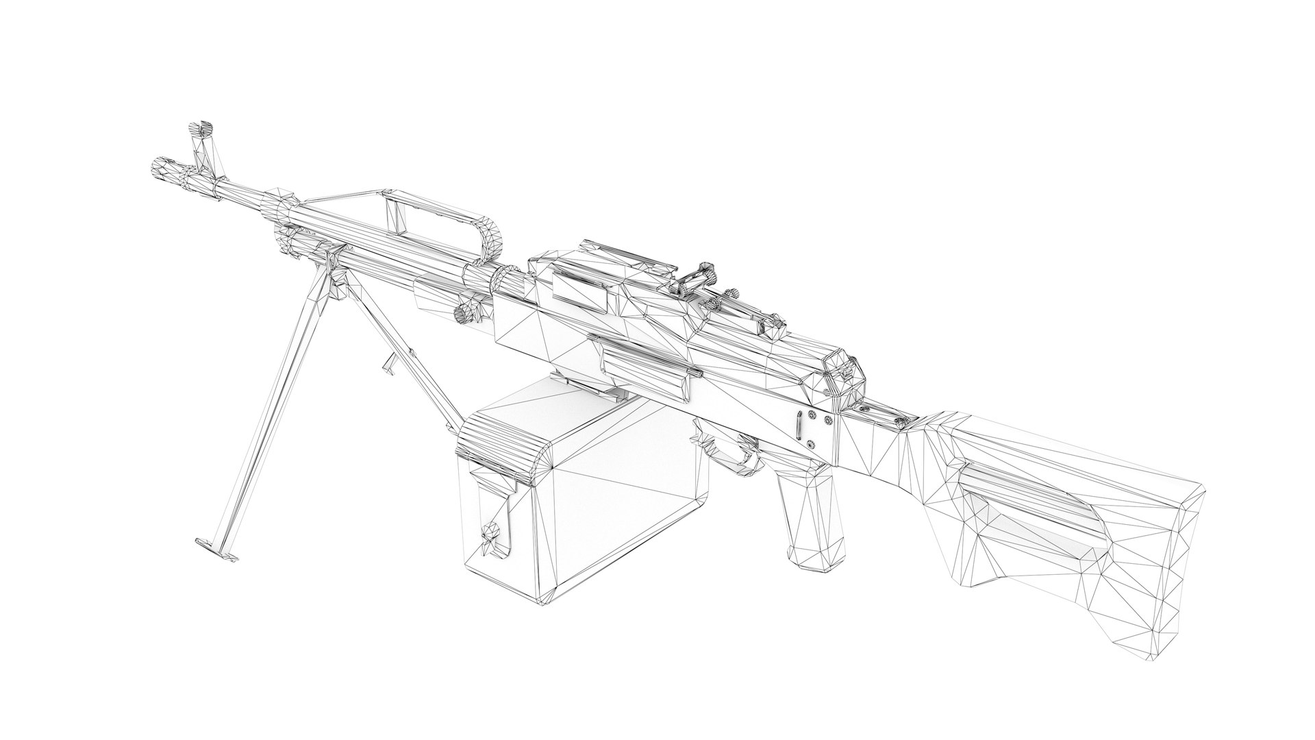 PKP Pecheneg Machine Gun 3D Model - TurboSquid 1884385
