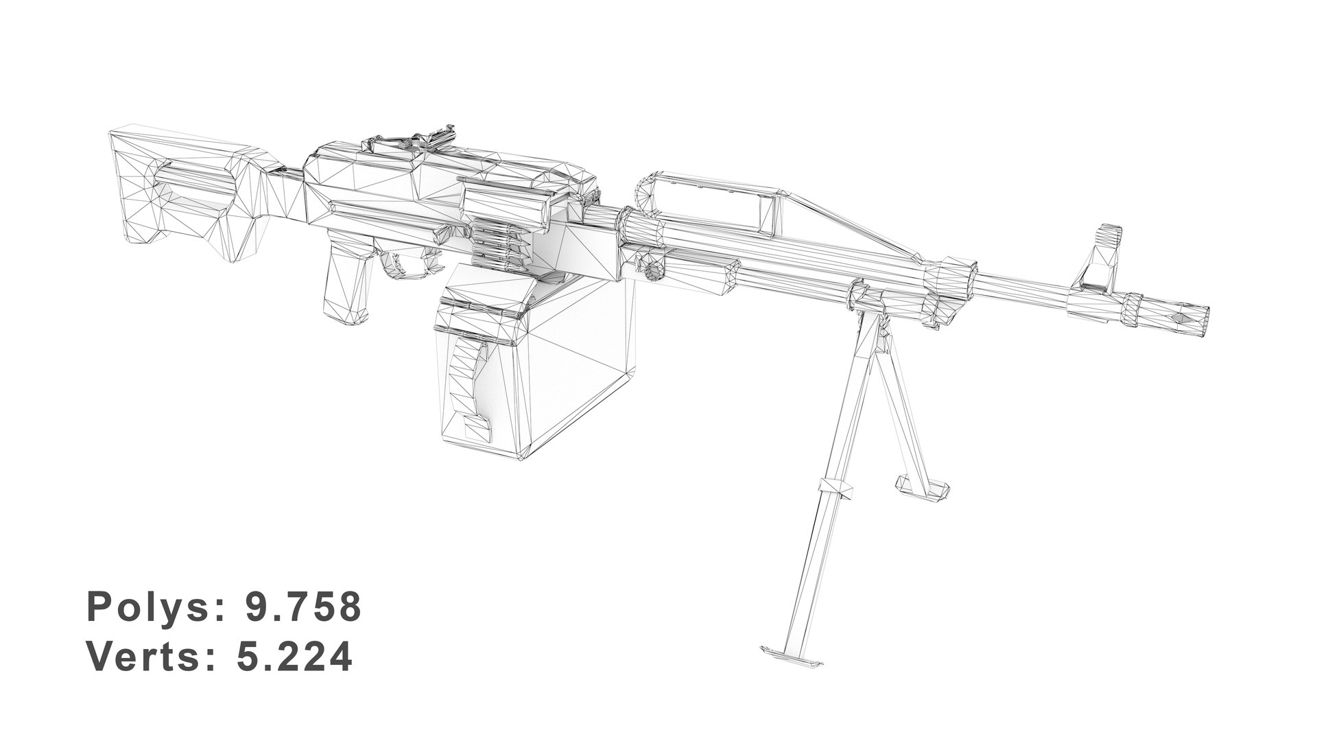 PKP Pecheneg Machine Gun 3D Model - TurboSquid 1884385