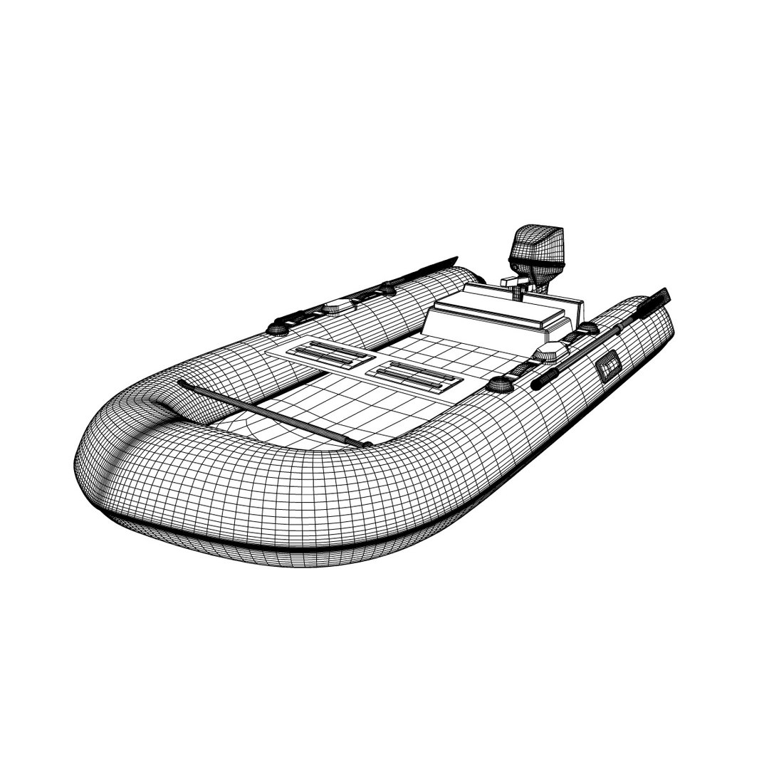 3d Inflatable Boat Model