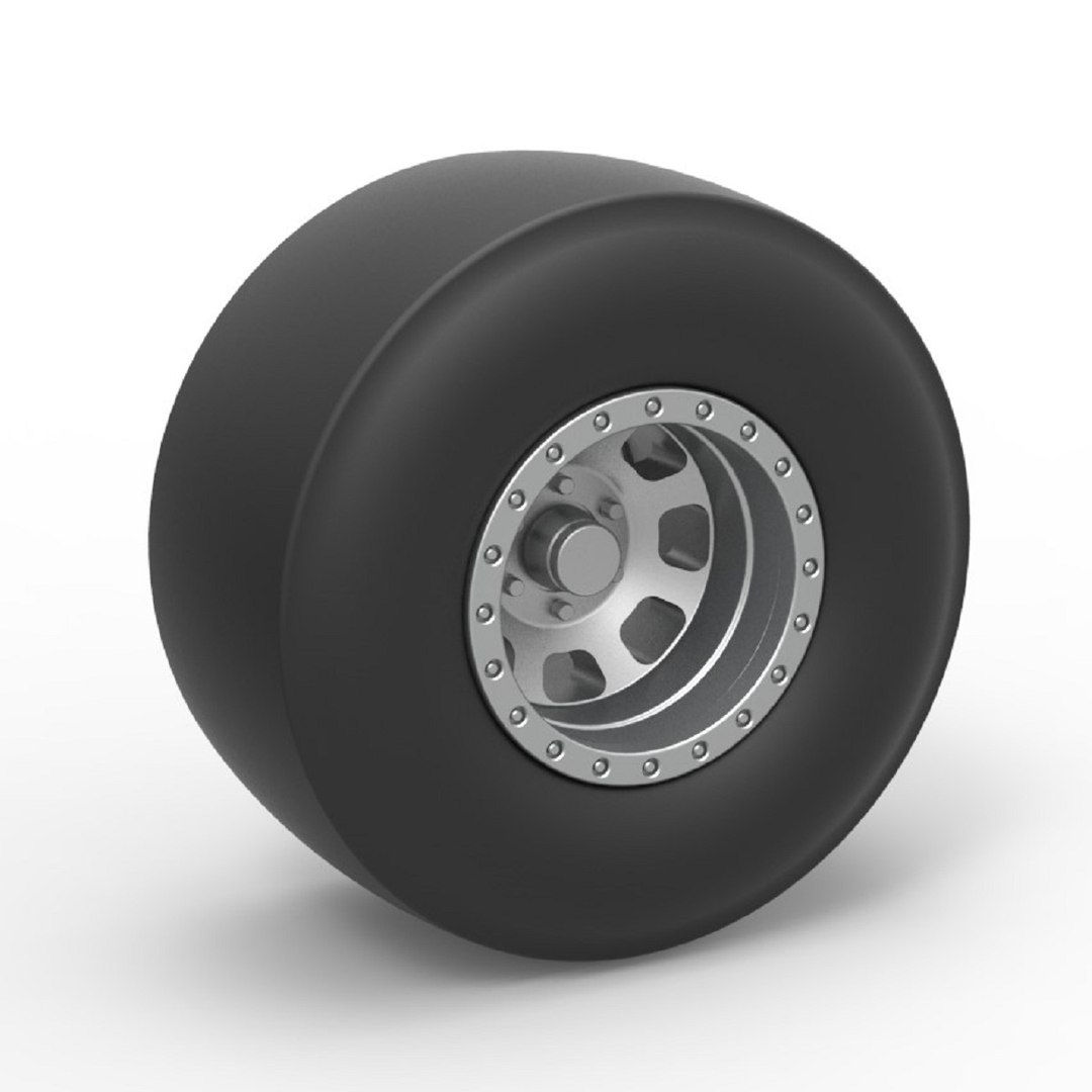 3D Diecast dragster rear wheel Scale 1 to 25 - TurboSquid 2003219