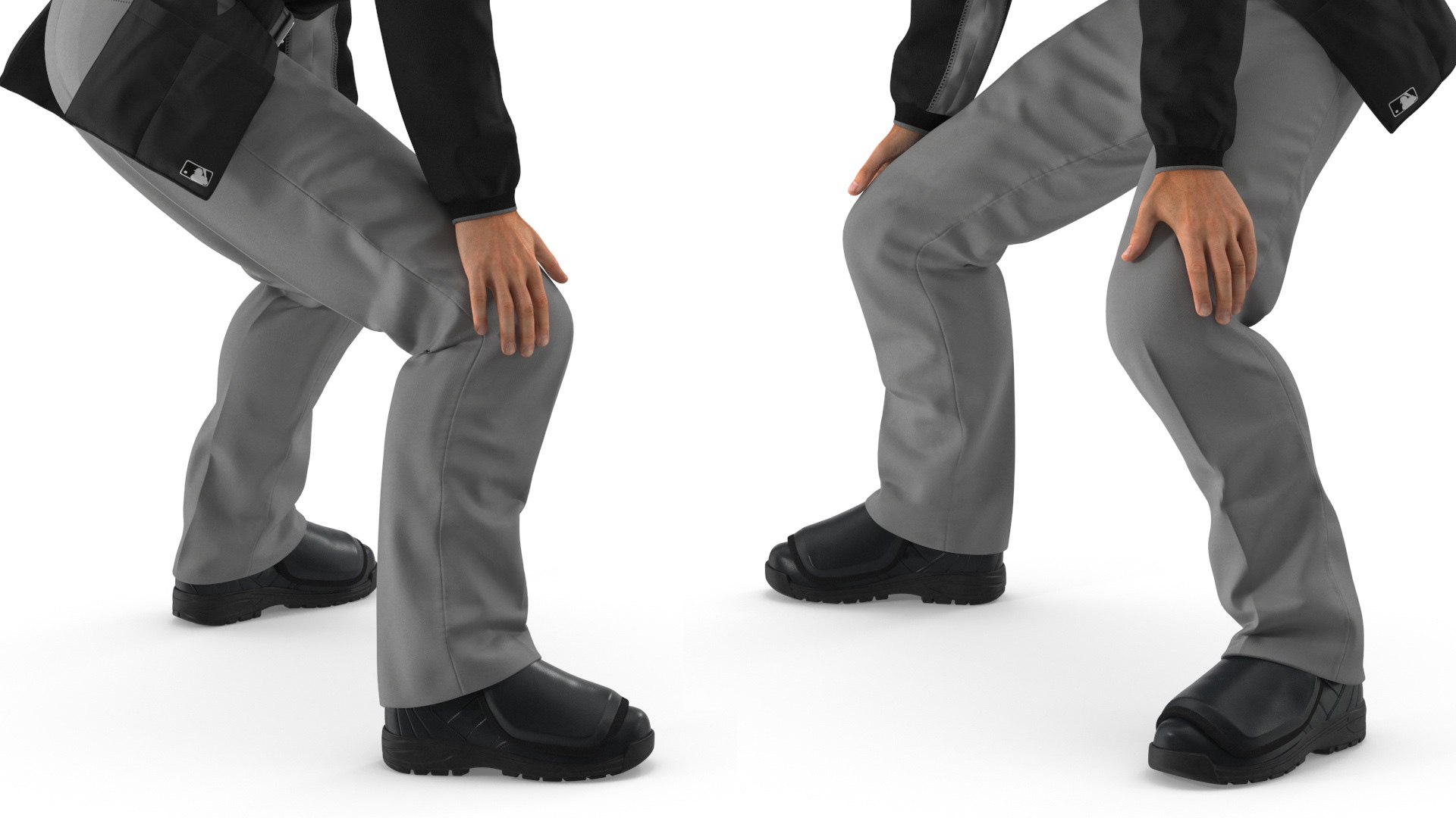 3D Baseball Umpire With Protective Mask Ready Pose - TurboSquid 2297311